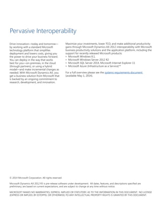 Microsoft Dynamics AX - R3 Preview | PDF