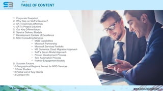 Microsoft Dynamics - SA Technologies Capability Overview | PDF