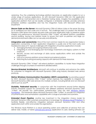 Microsoft Dynamics CRM - Statement of Direction Whitepaper | PDF