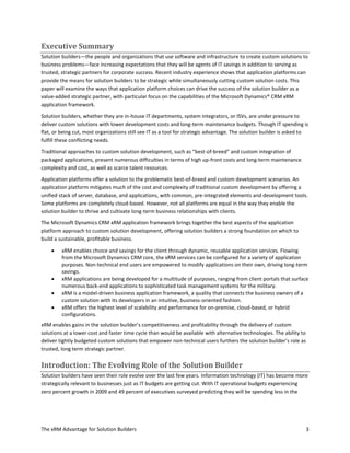 Microsoft Dynamics CRM - XRM Advantage for Solution Builders Whitepaper | PDF | Shareware and ...