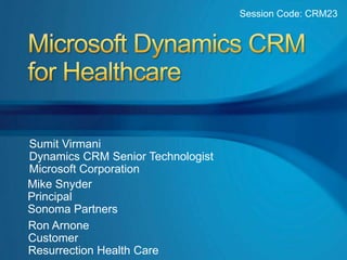 Microsoft dynamics crm in healthcare | PPTX