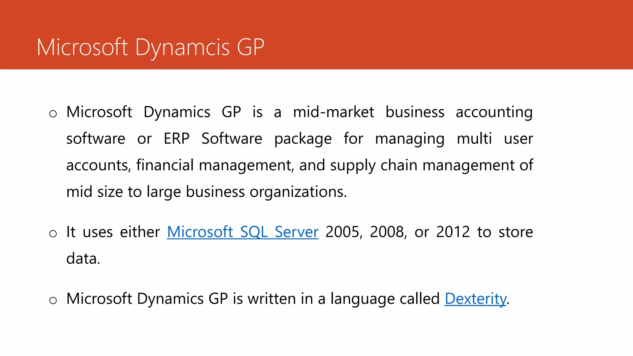 Microsoft dynamics gp | PPT