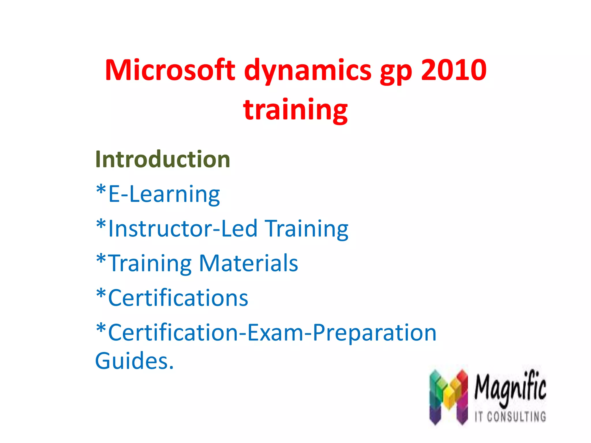 Microsoft dynamics training | PPTX