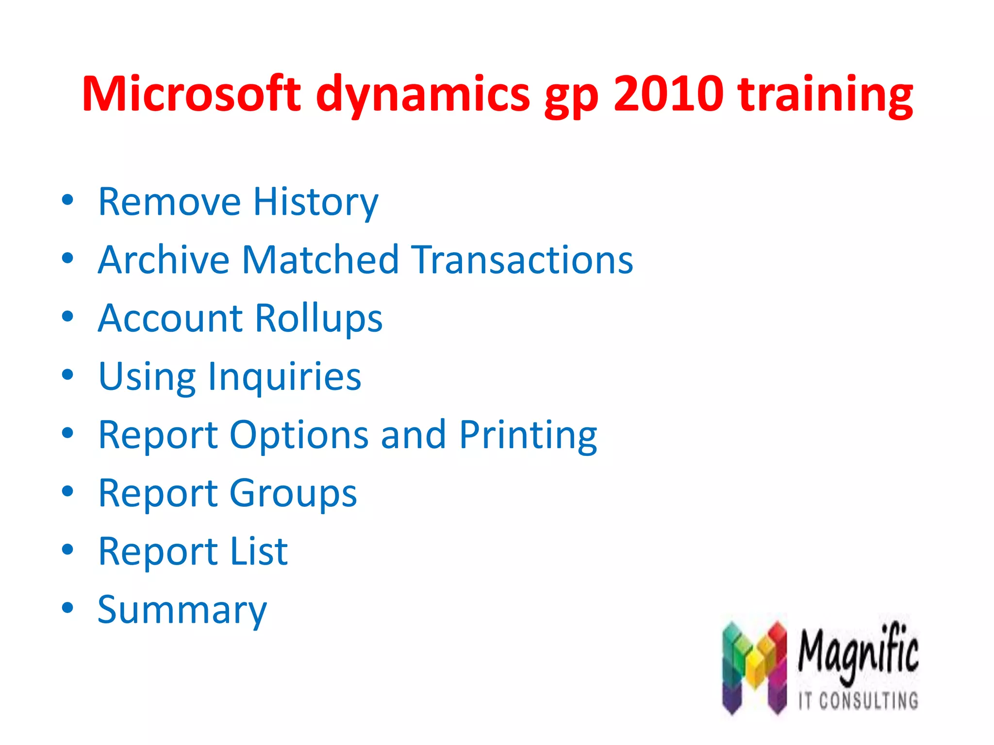 Microsoft dynamics training | PPTX