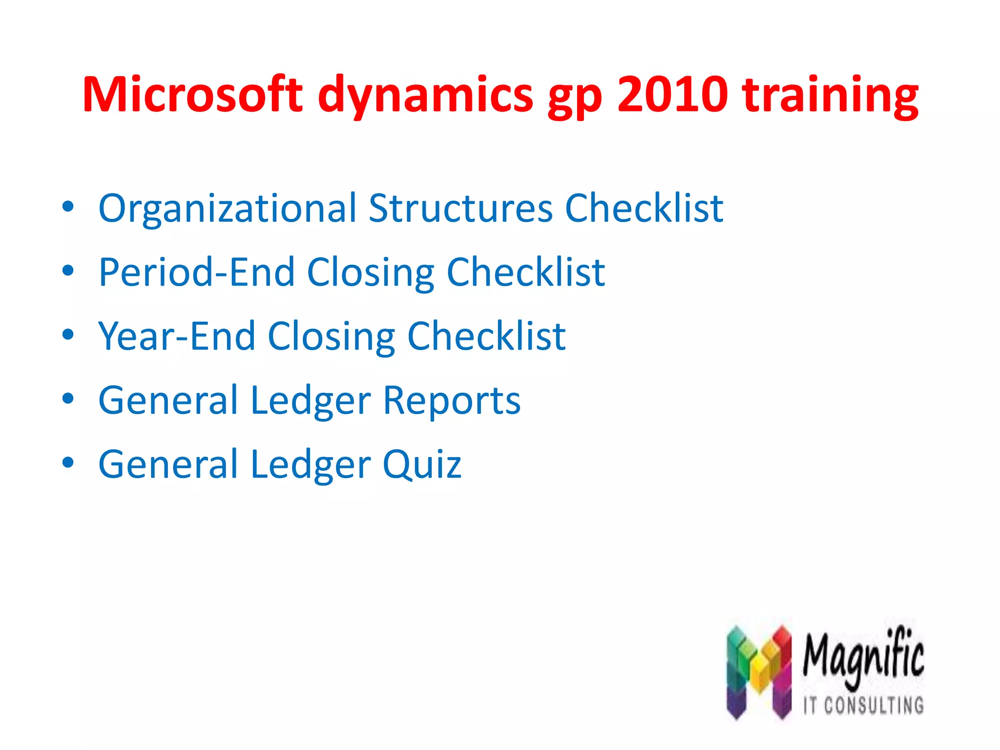 Microsoft dynamics training | PPTX