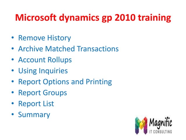 Microsoft dynamics training | PPTX