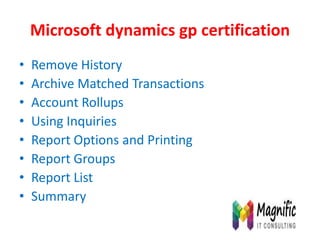 Microsoft dynamics gp certification | PPT