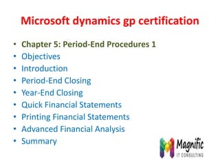 Microsoft dynamics gp certification | PPT