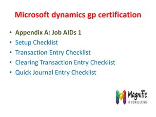 Microsoft dynamics gp certification | PPT