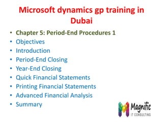 Microsoft dynamics gp training in dubai | PPT