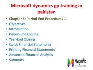 Microsoft dynamics gp training in pakistan | PPT