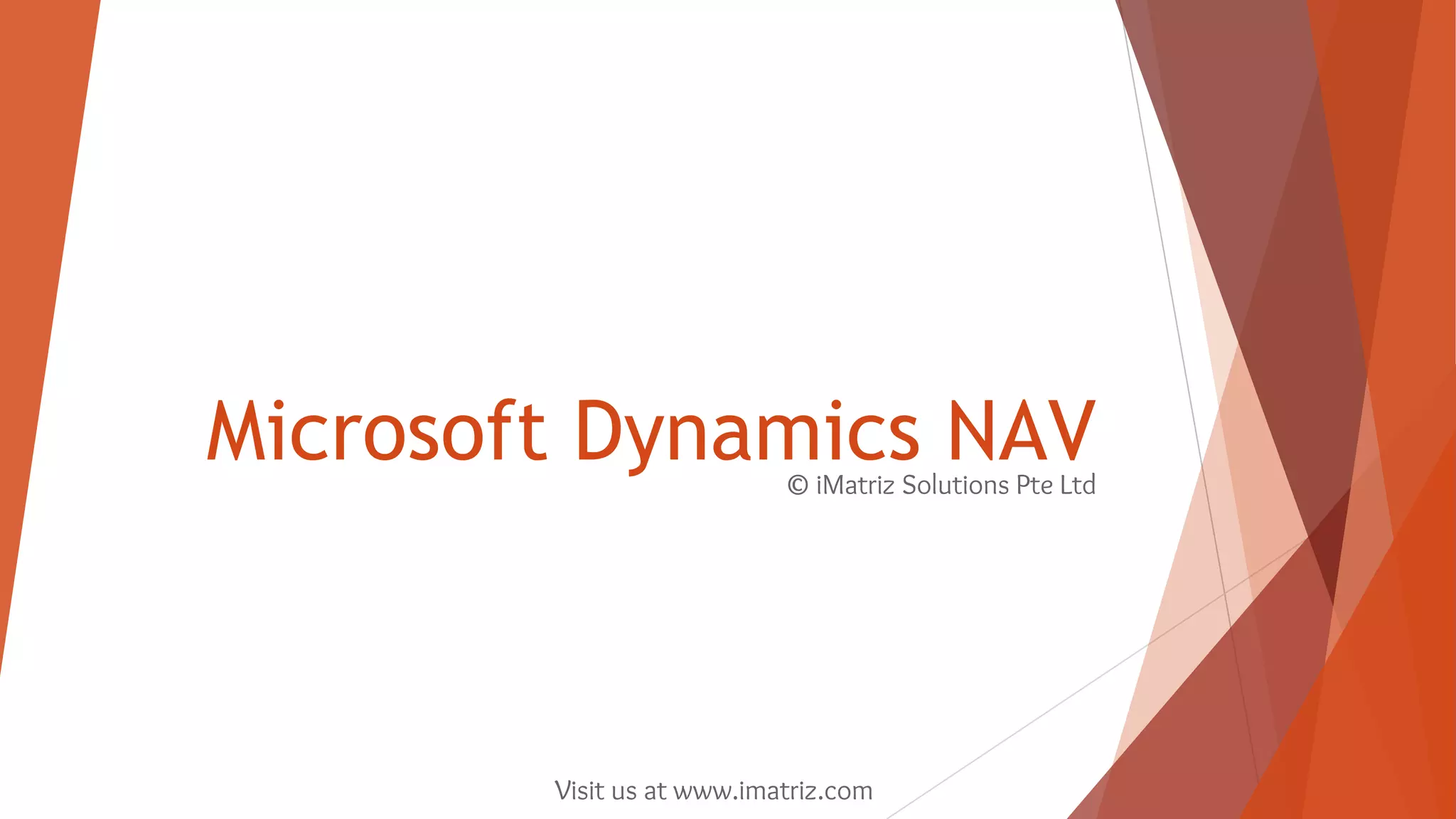 Microsoft dynamics NAV | PPT