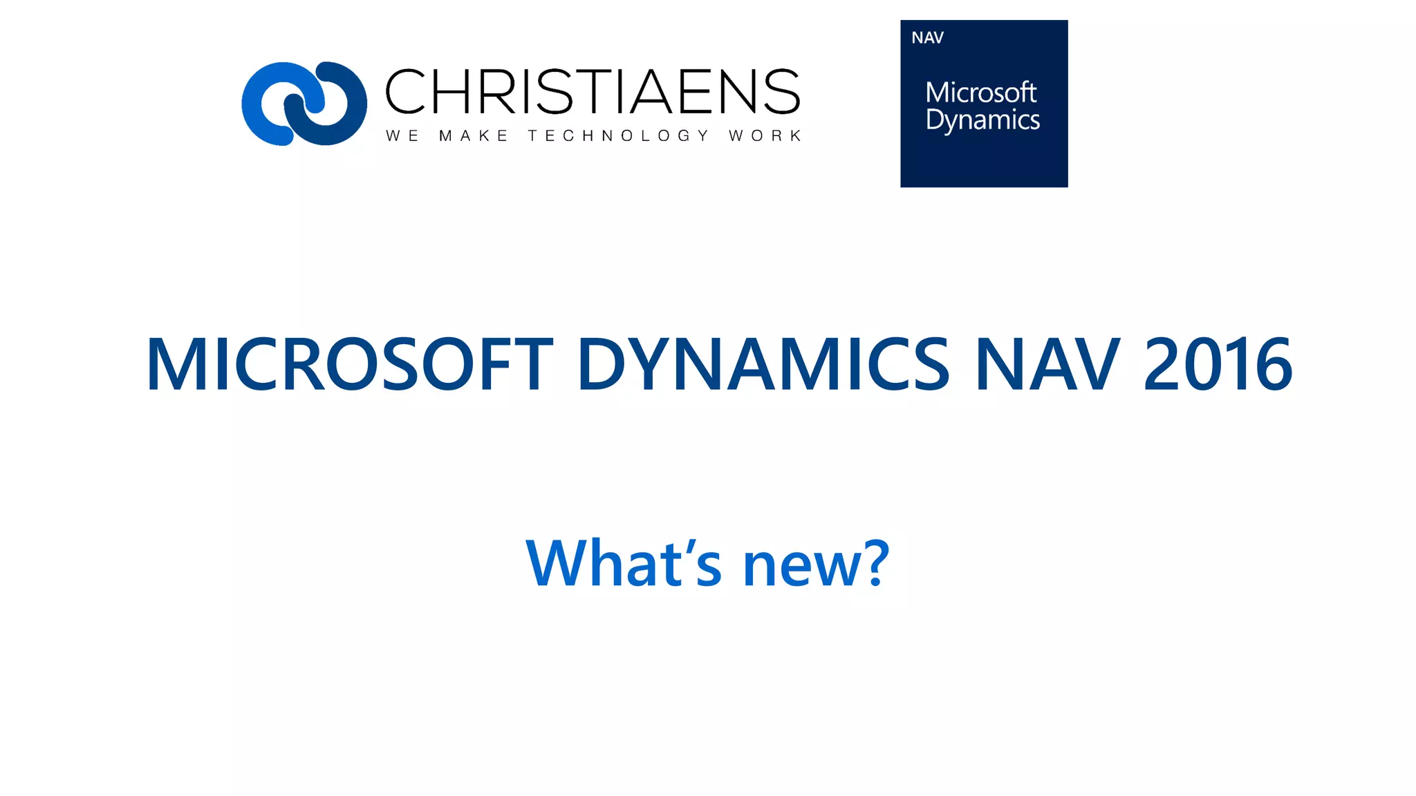 Microsoft Dynamics NAV 2016: what's new | PPT