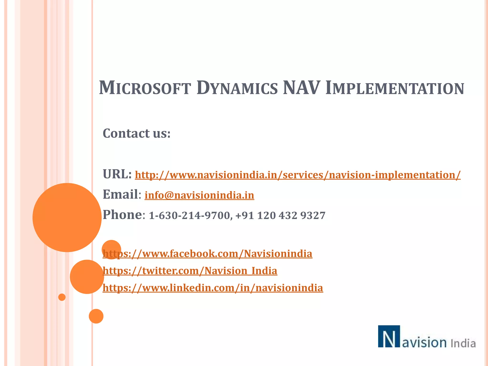 Microsoft Dynamic NAV Implementation | PPT