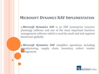 Microsoft Dynamic NAV Implementation | PPT