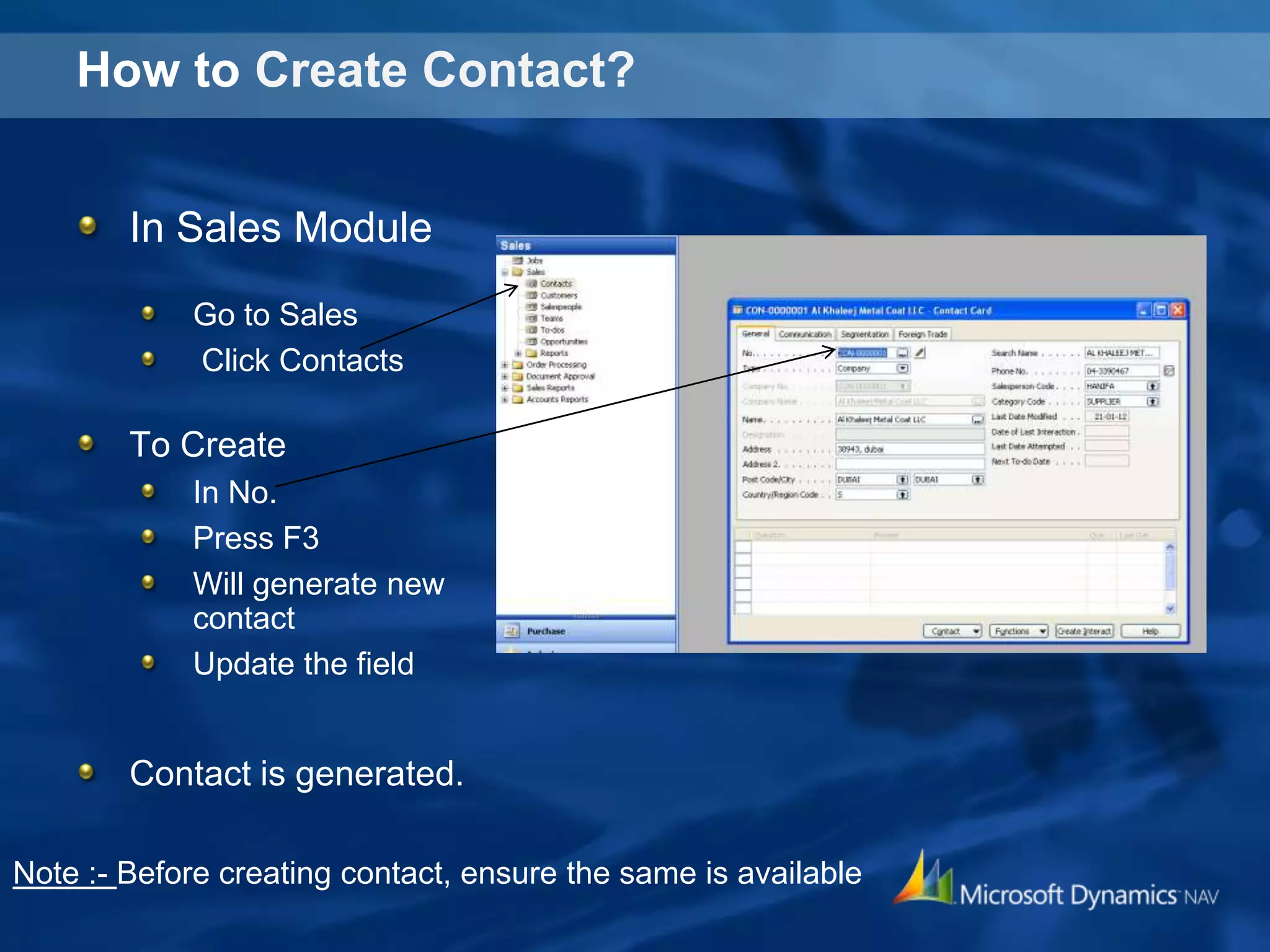 Microsoft Dynamics NAV Training | PPTX | Developmental Sites | Real Estate