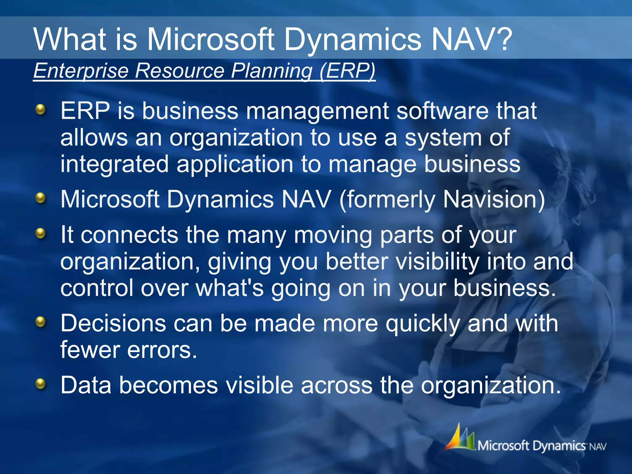Microsoft Dynamics NAV Training | PPTX