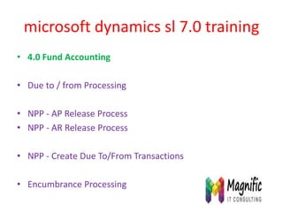 Microsoft dynamics sl 7.0 training | PPT