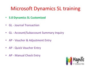Microsoft dynamics sl training | PPT