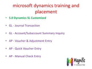 Microsoft dynamics training and placement | PPTX