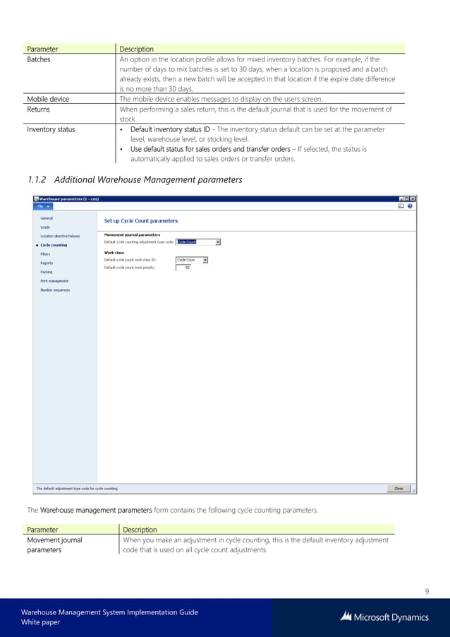 Microsoft dynamics warehouse management system implementation guide | PDF