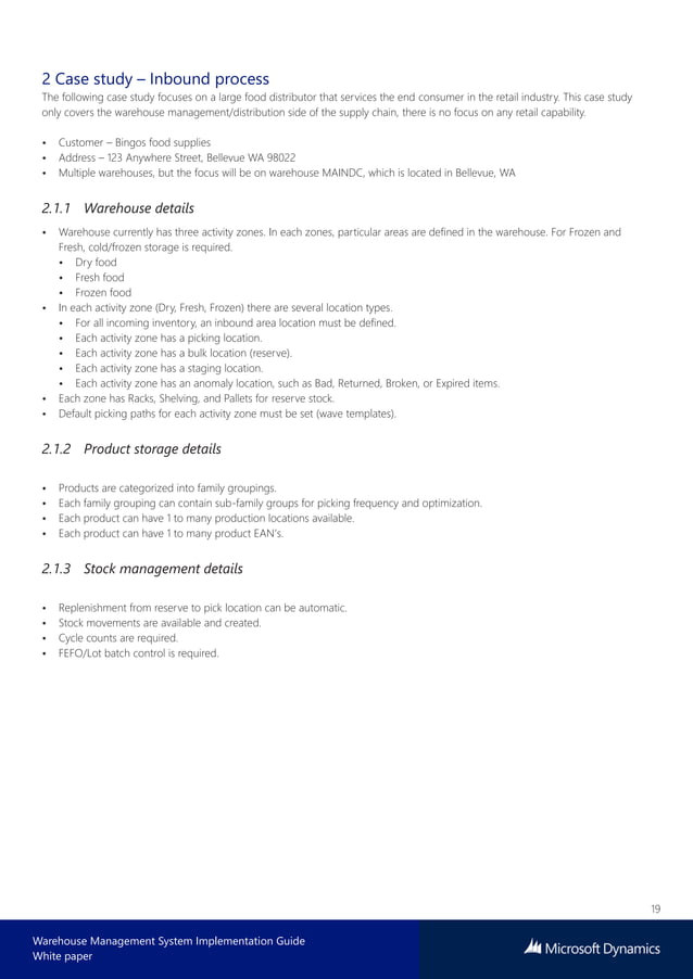 Microsoft dynamics warehouse management system implementation guide | PDF