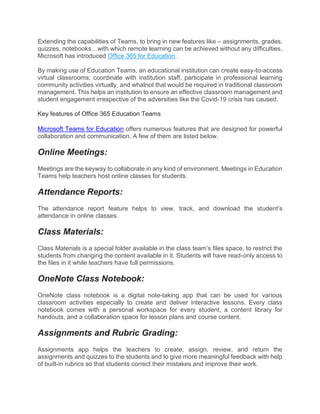Microsoft education teams guide | PDF
