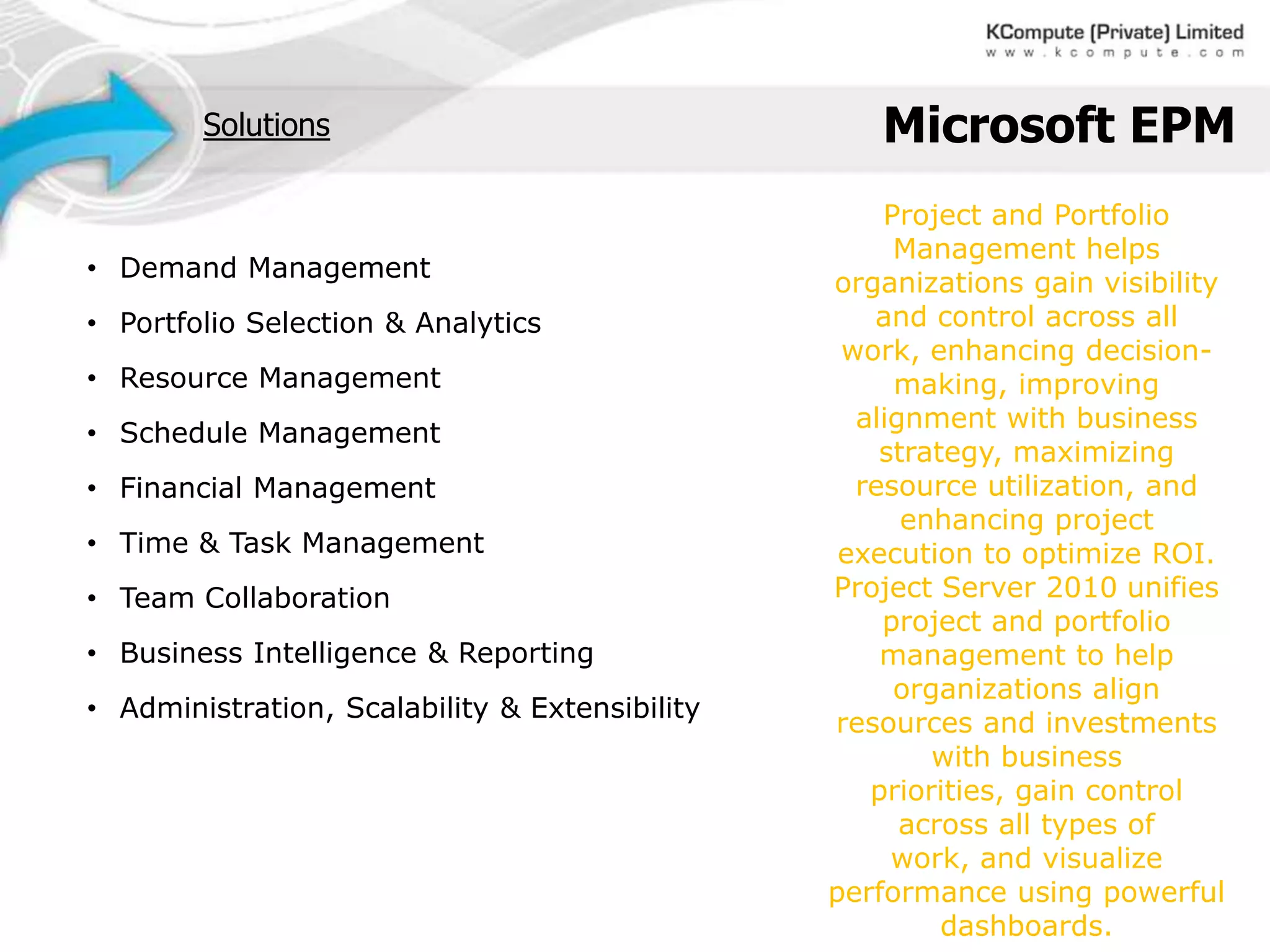 Enterprise Project Management overview | PPTX