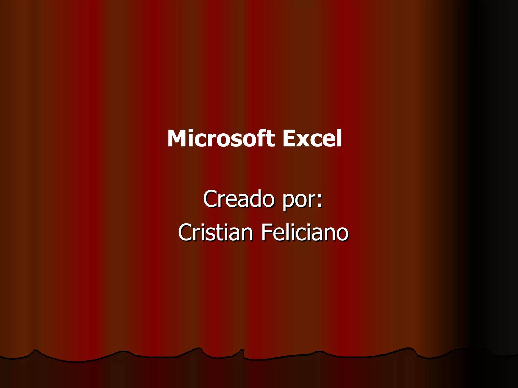 Microsoft Excel Ppt