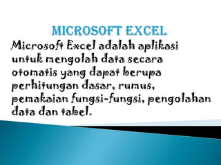 Microsoft excel | PPTX