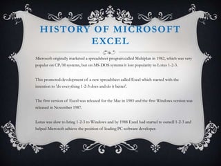 Microsoft excel | PPT