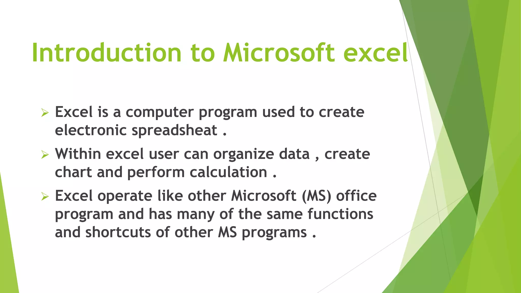 Microsoft excel | PPTX