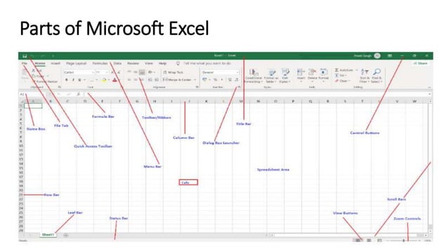 The Microsoft excel and its parts and functions.pptx