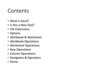 Introduction to Microsoft Excel | PPTX