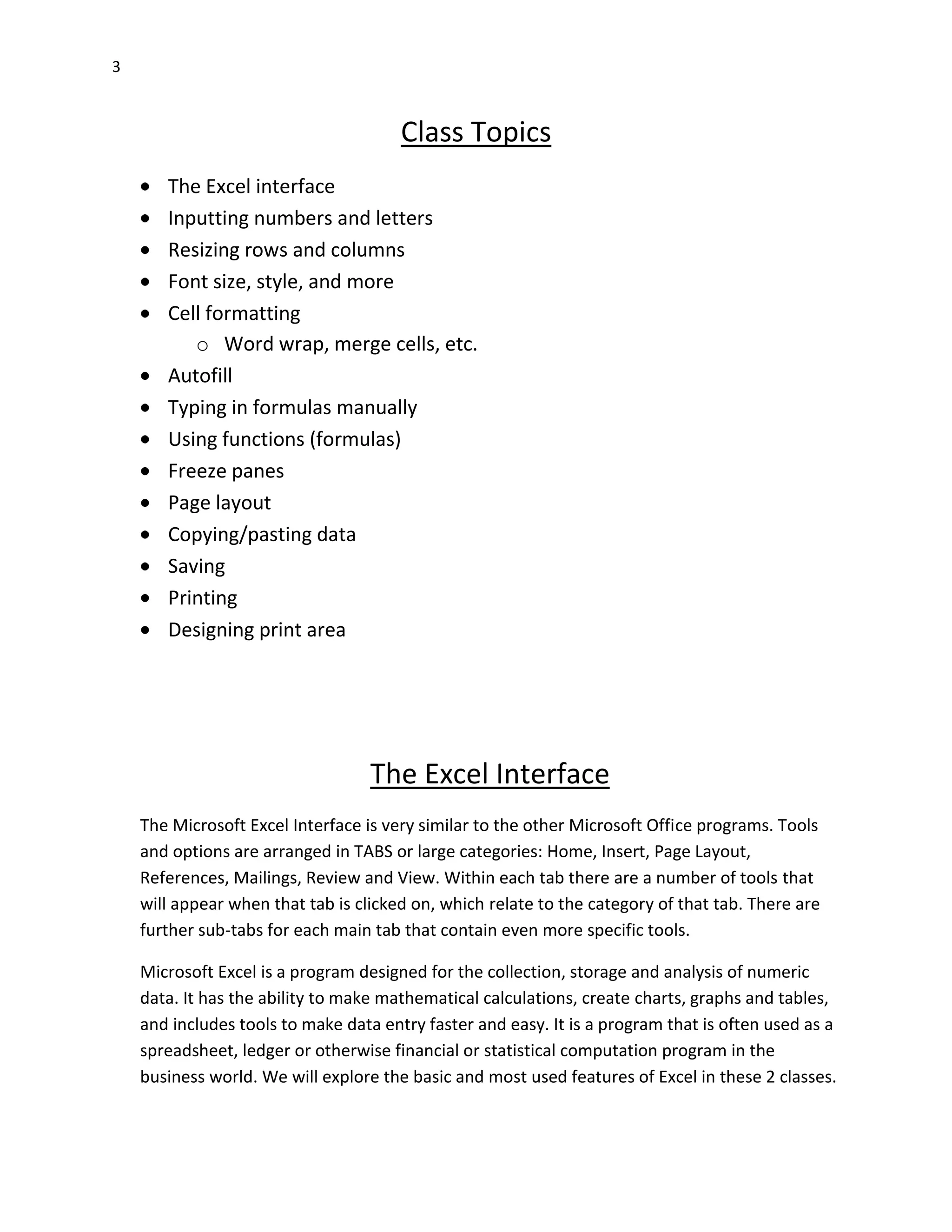 Microsoft Excel Part 1 Pdf