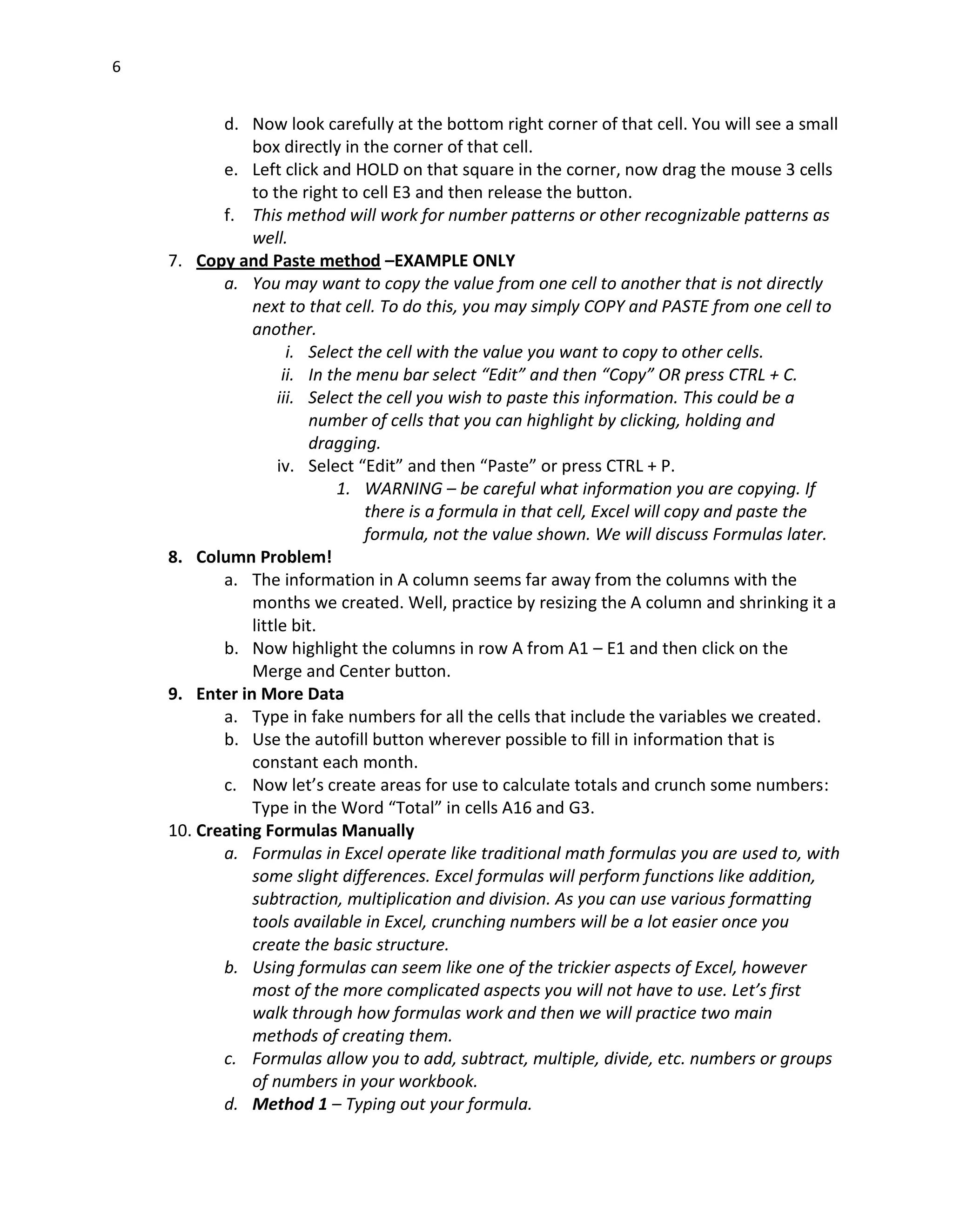 Microsoft Excel Part 1 Pdf
