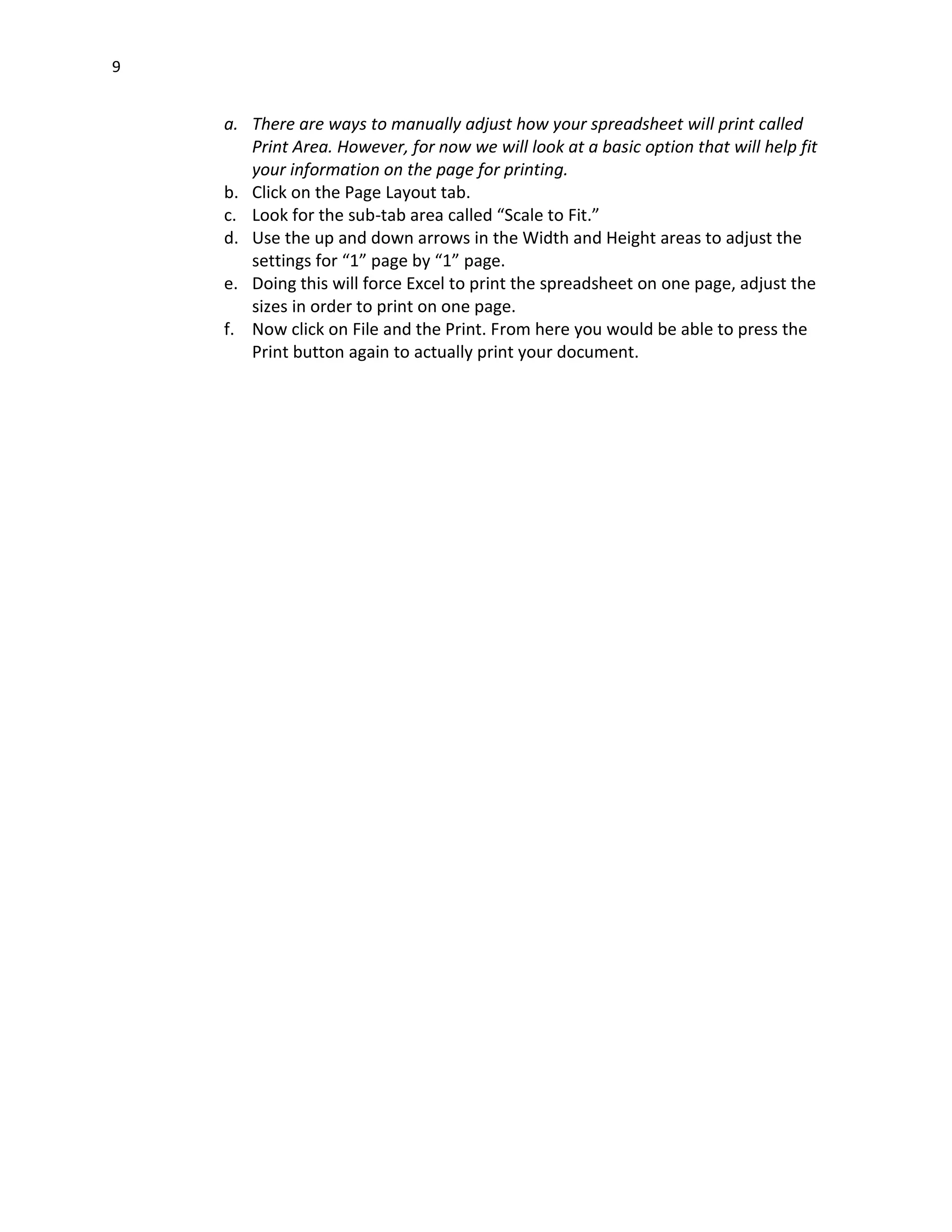 Microsoft Excel Part 1 Pdf