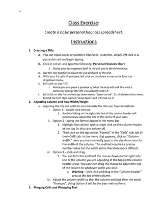 Microsoft excel part 1 | PDF
