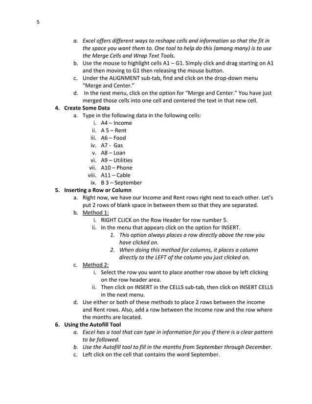 Microsoft excel part 1 | PDF