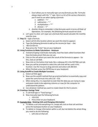 Microsoft excel part 1 | PDF