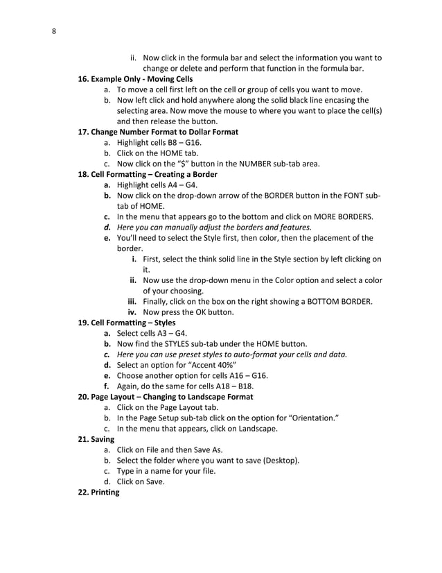 Microsoft Excel Part 1 Pdf