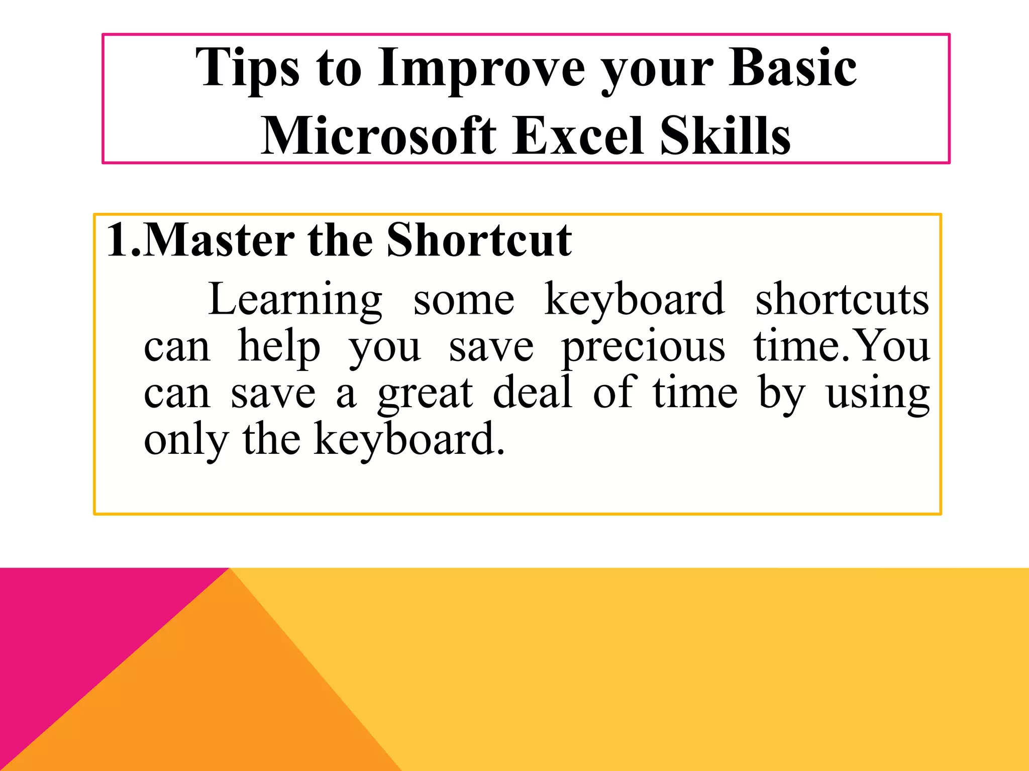 LESSON 3: BASIC SKILLS ON MICROSOFT EXCEL | PPTX