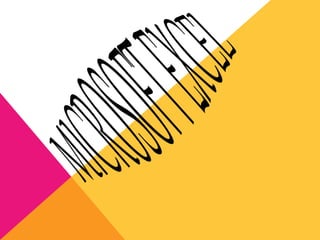 LESSON 3: BASIC SKILLS ON MICROSOFT EXCEL | PPTX