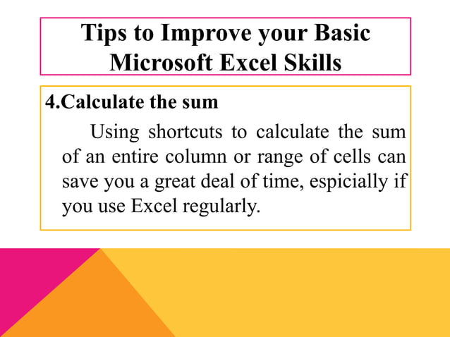 LESSON 3: BASIC SKILLS ON MICROSOFT EXCEL