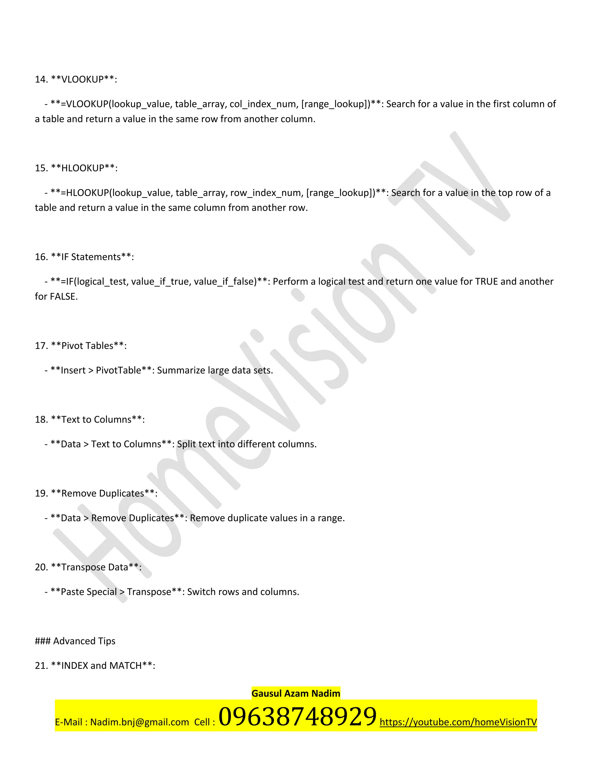 "Top 100 Tips for Mastering Microsoft Excel: Expert Guide to Boost Your Productivity" | PDF