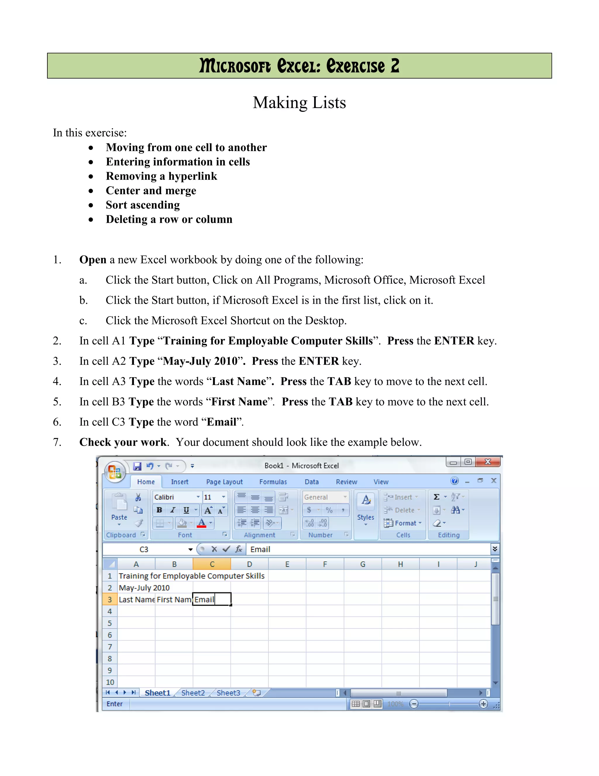 Microsoft Excel 2007 Tutorial | PDF | Desktop Publishing | Computer ...