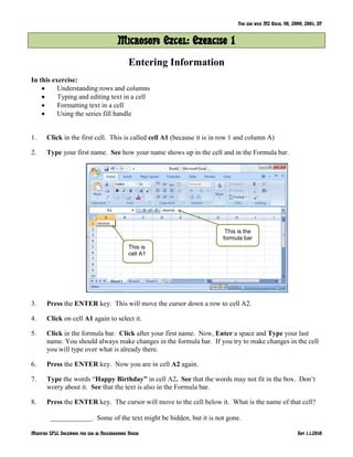 Microsoft Excel 2007 Tutorial | PDF | Desktop Publishing | Computer ...