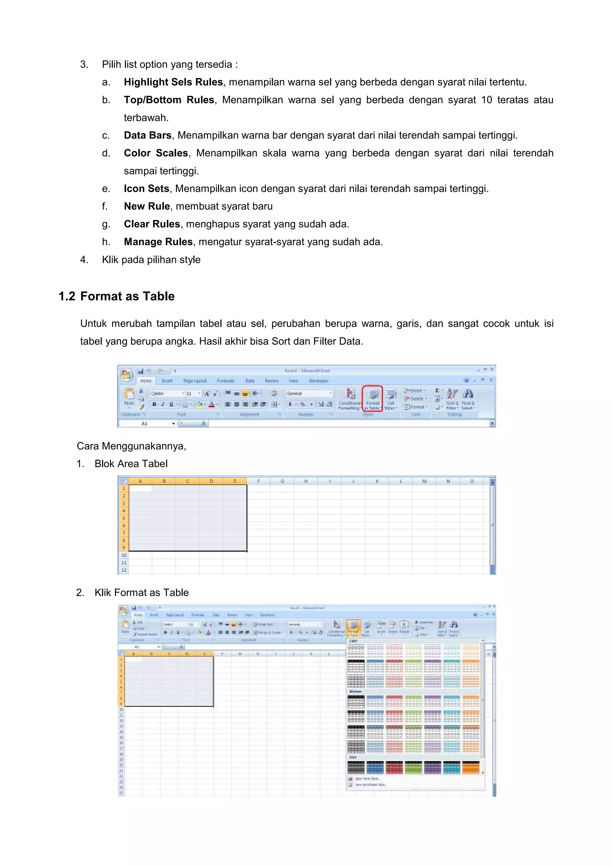 modul pembelajaran microsoft excel tingkat mahir | PDF
