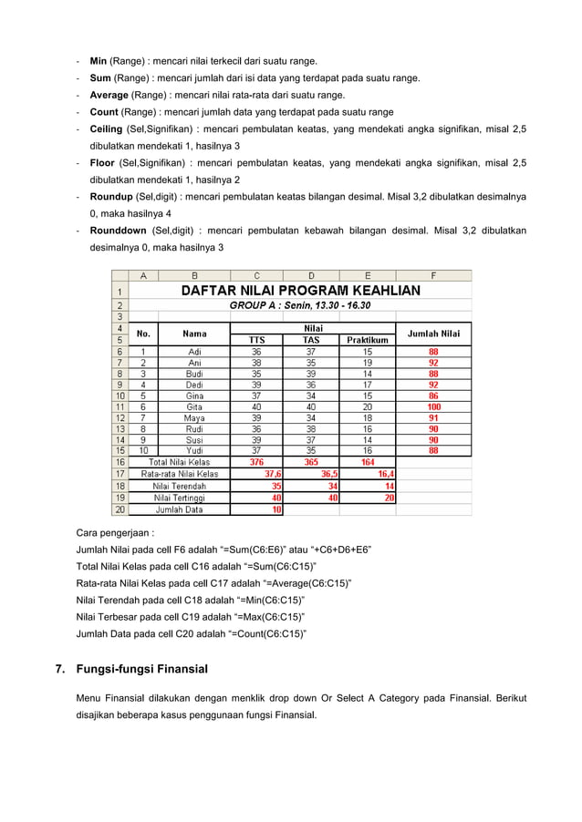 modul pembelajaran microsoft excel tingkat mahir | PDF