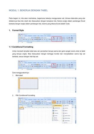 modul pembelajaran microsoft excel tingkat mahir | PDF
